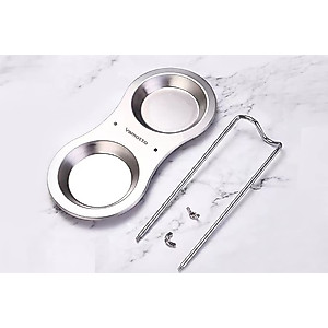 Vamotto Vertical Spoon Rest Holder with Two Resting Dishes, Stainless Steel Soup Ladles Holders, Standing Spoon Racks for Hotpot Restaurant, Buffet, Fast Food Restaurant, Kitchen Decor Tool (Silver)