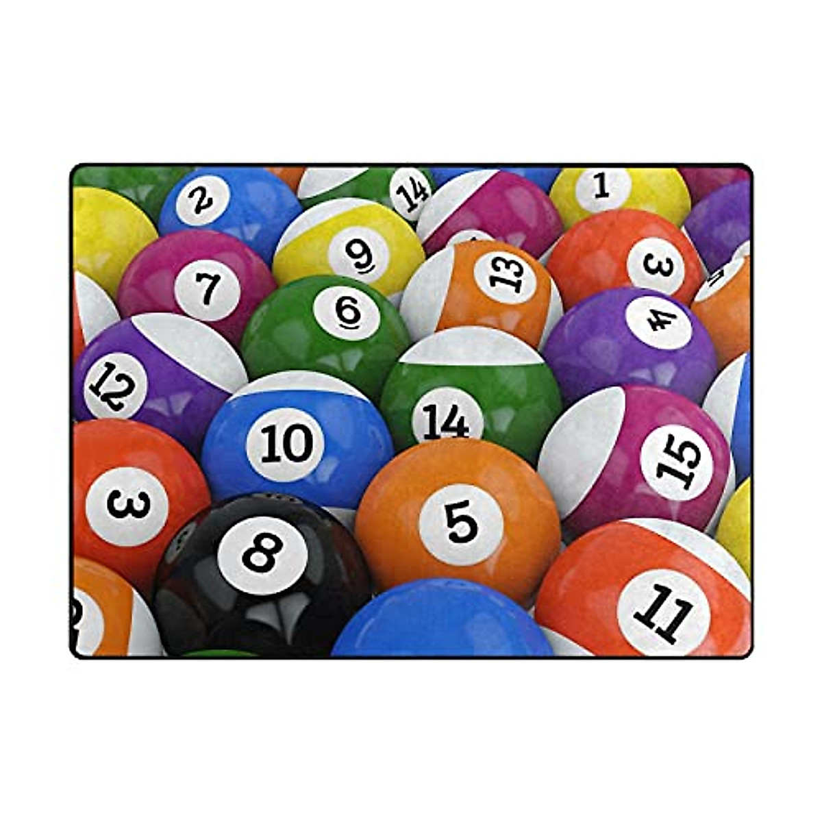 ALAZA Colorful Billiards Game Balls Area Rug Rugs for Living Room Bedroom 7' x 5'
