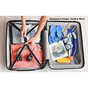 Ecoberi Reusable Food Storage Bags, BPA Free Silicone, Zip Closure, Microwave, Freezer, Dishwasher Safe, Lunch Box, Travel, Set of 3 (Blue)