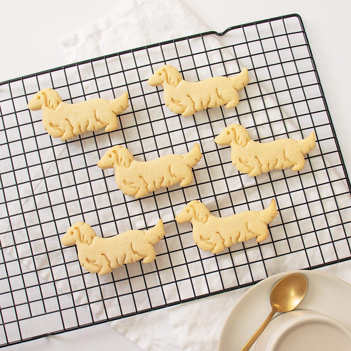 Set of 2 Long Haired Dachshund cookie cutters (Designs: Body & Face), 2 pieces - Bakerlogy