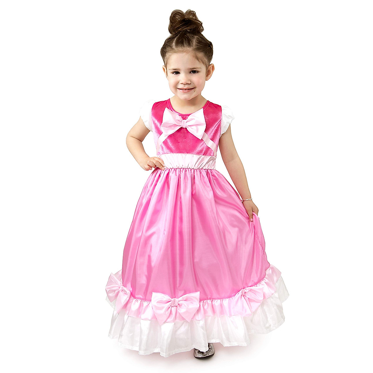 Little Adventures Cinderella Ball Gown Dress up Costume (Large Age 5-7) - Machine Washable Child Pretend Play and Party Dress with No Glitter