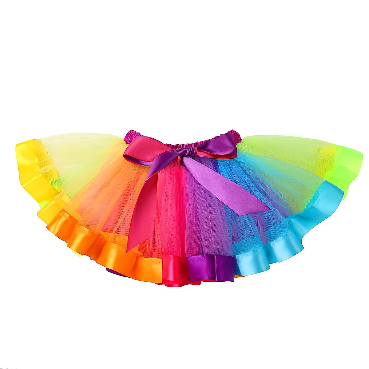 ODASDO Baby Girl My 1st First Birthday Cake Smash Outfit One Year Old Rainbow Tutu Tulle Skirt Cotton Short Sleeve Romper Bowknot Headband 3pcs Summer Clothes Set Photo Props Carnival Rainbow 1T
