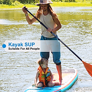 Freein SUP Inflatable Stand Up Paddle Board with Kayak Seat,Paddle Boards for Adults, Accessories sup Pump Adaptor,sup Kayak Paddle（Auqa,10'6"