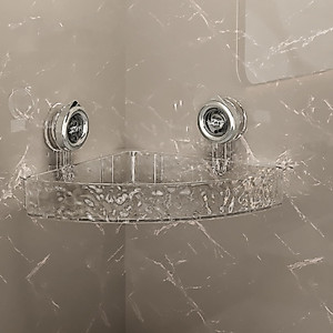 Hanging Shower Shelf, Corner Shower Caddy Shelf, No-Drill Clear Wall Caddy, Multifunctional Bathroom Storage, Shower Shelves for Home Decor, Bathroom Accessories Today Lightning Deals