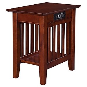 Leo & Lacey Charger Chair Side Table in Walnut