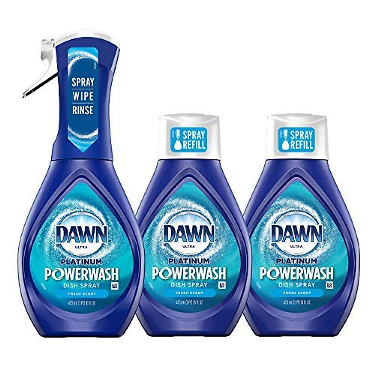 Dawn Powerwash Starter Kits, Dish Spray, Dish Detergent, Fresh Scent Bundle, Spray Bottle, 2 Refillsâ€¦