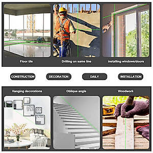 WETOLS 12 Lines Laser Level, 3x360° 3D Green Cross Line, Rechargeable Batteries, Remote Controller, Switchable & Auto Self-Leveling, Three-Plane Leveling & Alignment, with Portable Toolbox WE-185