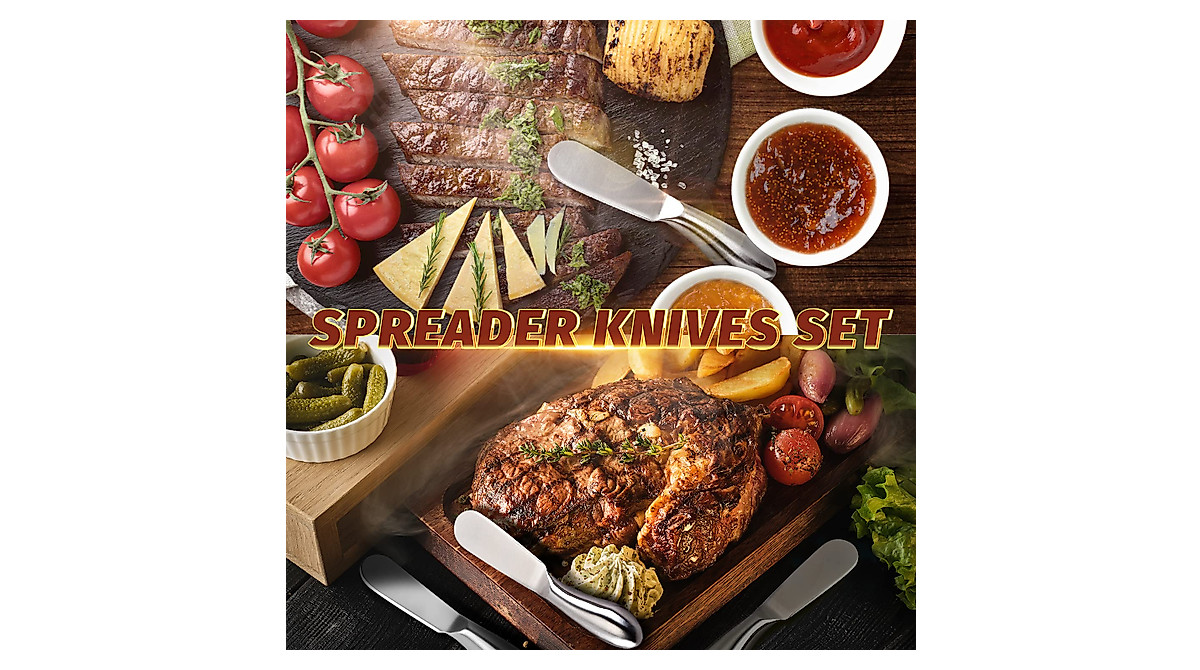 Mlurcu Stainless Steel Butter Spreader Knives Set