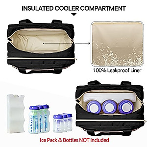 Fasrom Wearable Breast Pump Bag with Cooler Compatible with Elvie and Willow Hands-Free Pumps and Medela Pump in Style, Portable Pump Carrying Case for Working Moms, Black (Bag Only, Patent Design)