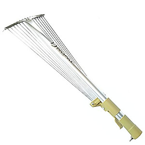 DocaPole Roof Rake Extension Pole Attachment - Adjustable Roof Rake Attachment for Cleaning Leaves, Sticks and Debris - Standard Acme Threading - Dual-Use Yard Rake for Lawn (Pole Sold Separately)