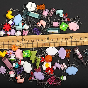 30 Pairs Fun Earrings Cute Earrings Weird Earrings, Zinc Y2k Aesthetic Funny Funky Earrings Kawaii Earrings Cool Indie Earrings for Women Mmultipack