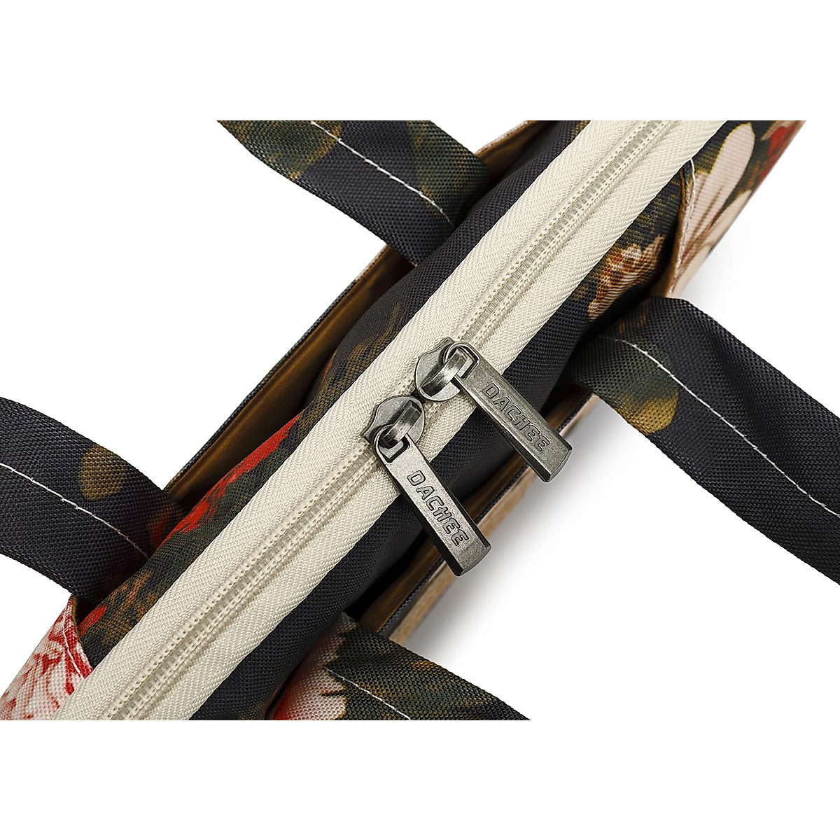 DACHEE Black Peony Patten Waterproof Laptop Shoulder Messenger Bag Case Sleeve for 14 Inch 15 Inch Laptop Case Laptop Briefcase 15.6 Inch