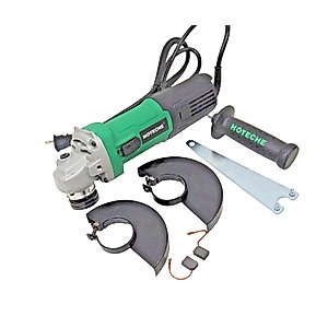 Hoteche 4-1/2"" 5"" Electric Variable Speed Angle Grinder 10AMP P800426A, Green