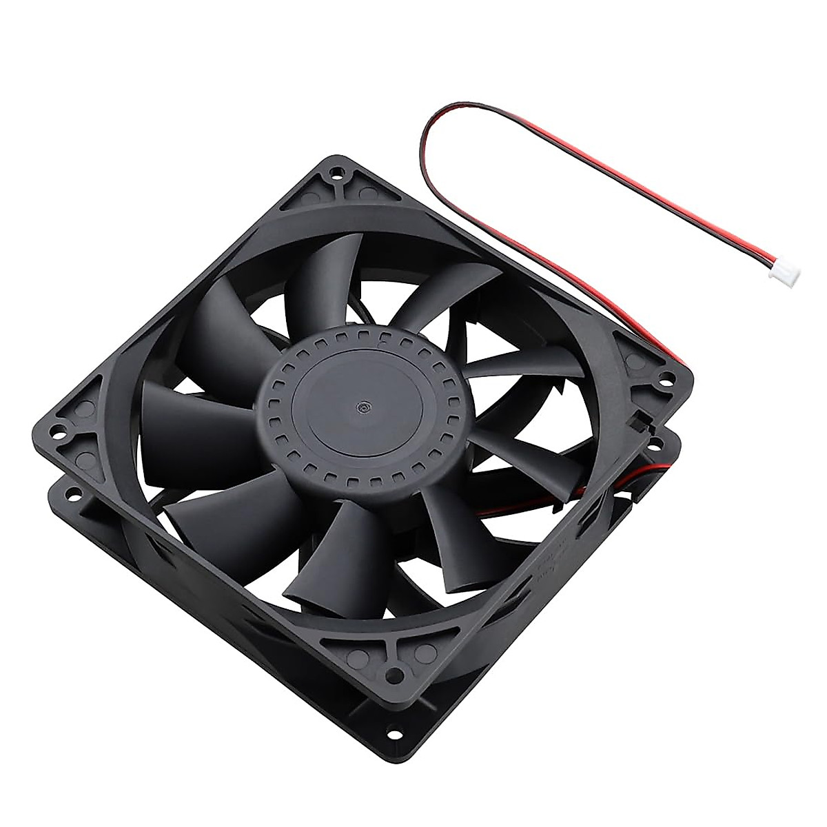 GDSTIME 140mm High Static Pressure Cooling Fan 2-Pin 140x140x38mm DC 12V Ball Bearing for Radiator Heatsink