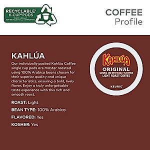 Kahlua Original, Single-Serve Keurig K-Cup Pod, Light Roast Coffee, 24 Count