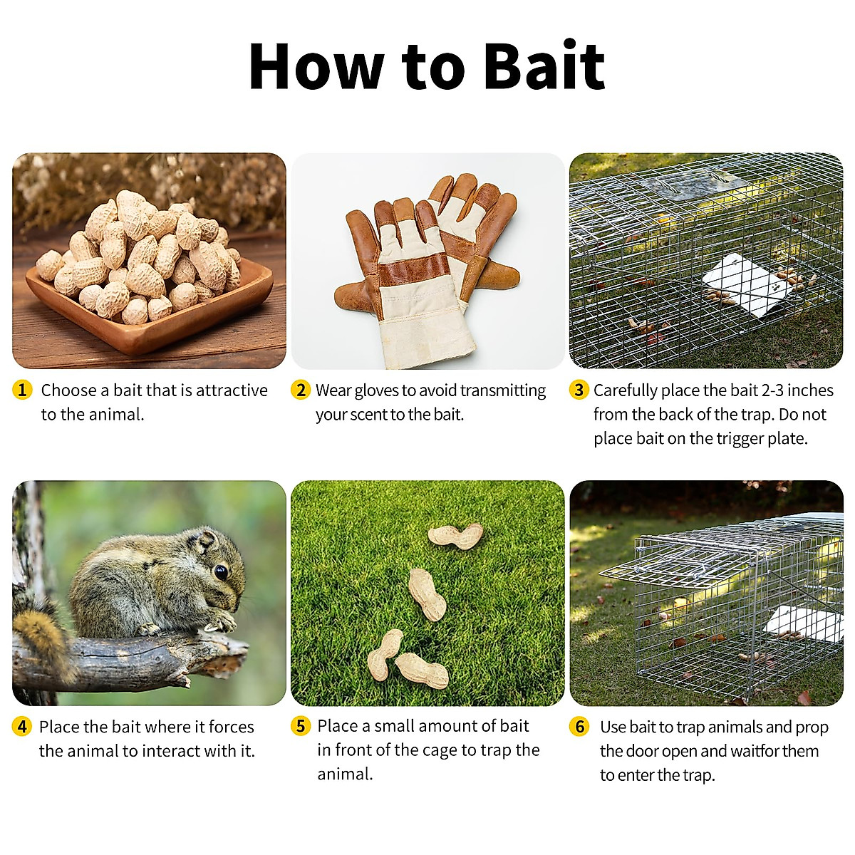 32" Live Animal Traps,Humane Animal Trap for Stray Cats up to 16.5 pounds, Raccoons, Squirrel, Skunk, Mole, Groundhog, Armadillo, Rabbit,Steel Foldable with Pedal Triggers