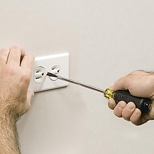 Klein Tools 85742 Screwdriver Set, Made in USA, 3/16 Cabinet and #2 Phillips Precision Machined Tips, Cushion-Grip Handles, Round Shank, 2-Piece