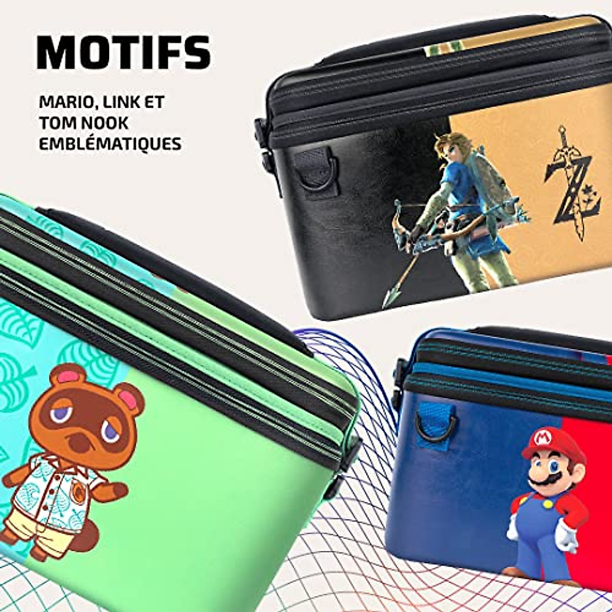 PDP Gaming Officially Licensed Switch Pull-N-Go Travel Case - Animal Crossing - Semi-Hardshell Protection - Protective PU Leather - Holds 14 Games - Works with Switch OLED & Lite - Perfect for Kids