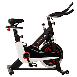 EFITMENT Indoor Cycle Bike, Magnetic Cycling Trainer Exercise with Belt Drive, LCD Monitor and Pulse Monitor (44 LB Flywheel)