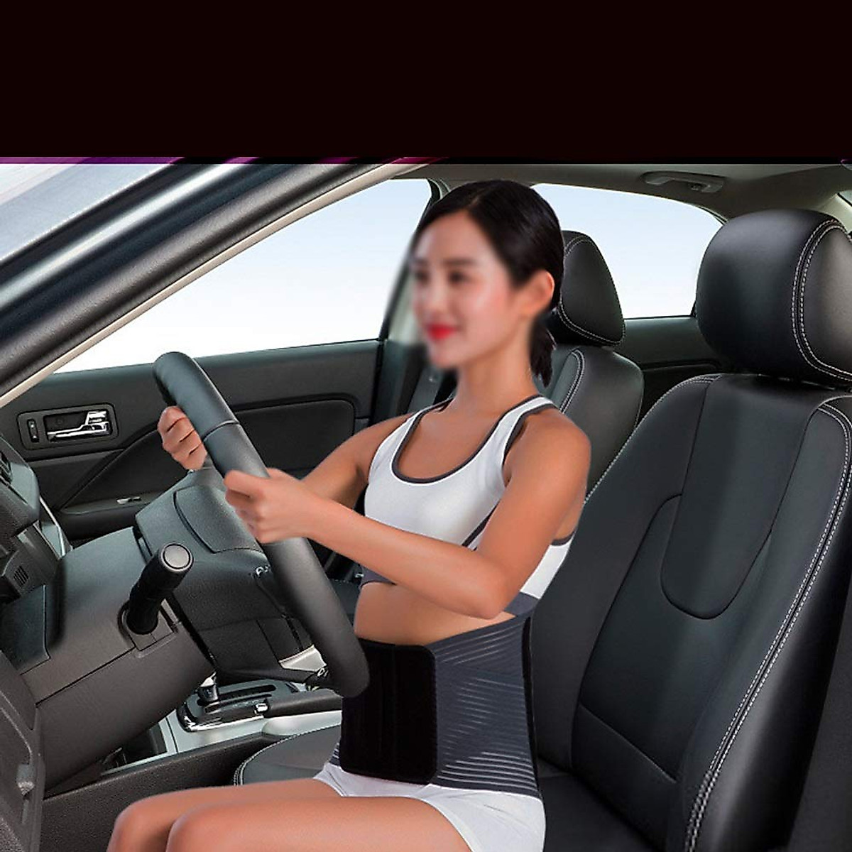 LSRRYD Portable Adjustable Elastic Lower Back Brace Pain Relief Double Pull Neoprene Lumbar Support Belt for Pain Relief and Injury Prevention for Men and Women (Size : M)