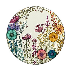 Floral Foliage Flower Botanical Nature Vegetation Flowery PopSockets Standard PopGrip