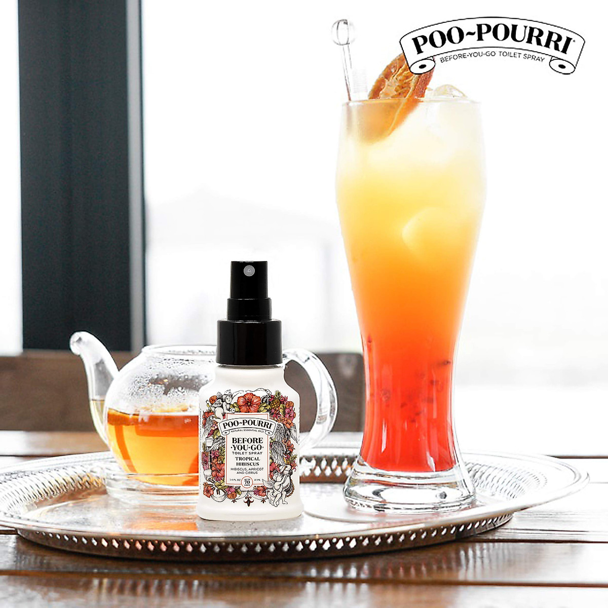 Poo-Pourri Before You Go Toilet Spray Tropical Hibiscus 1.4 Ounce Bottle, 2 Pack