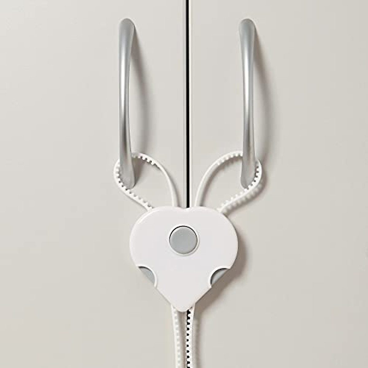 Dreambaby Flexi Lock - Cabinet & Drawer Handle Locks - Cabinet Safety Straps - with Multi-Touch Release System - White - 2 Count (Pack of 1) - Model L185