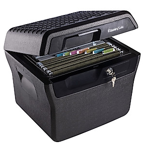 SentrySafe Fireproof and Waterproof Safe Box with Key Lock, File Safe with Carrying Handle for Documents, 0.66 Cubic Feet, 14.1 x 16.6 x 13.8 Inches, FHW40100