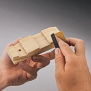 Revell Pinewood Derby Hot Rod Racer, Officially Licensed Boy Scouts of America (BSA) Pre-Cut Shaped Wood Block Kit with Official Wheels and Axles, Decals, and Weight