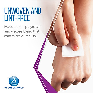 Dynarex Non-Woven Sponges, Sterile, Gauze Sponges, Highly-Absorbent and with Less Linting, 4"x 4", 4 Ply, 1 Case of 600 (24 Boxes of 25)