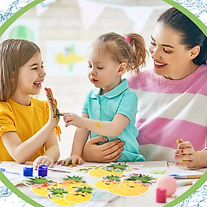 Yexiya 200 Pcs Pineapples Cutout Tropical Punch Paper Cut Outs Yellow Pineapples Shaped Paper Cut Outs Decoration for Preschool Classroom Bulletin Boards Walls Desks Window Door Party