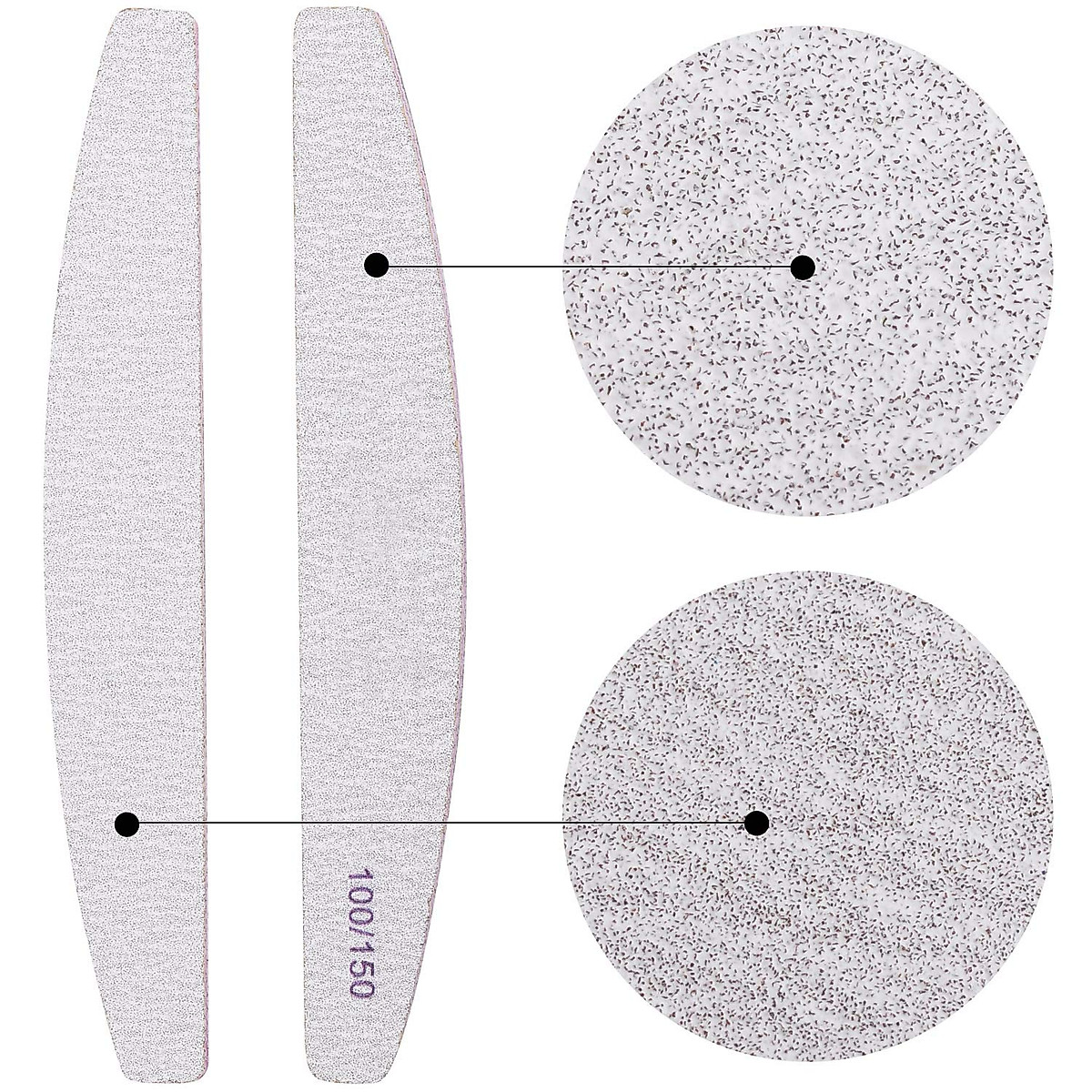 25 Pcs Nail Files 100/150 Grit Double Sided Washable Emery Board for Acrylic Nails Gel Natural Nails