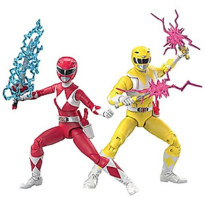 Hasbro Power Rangers Lightning Collection Mighty Morphin Yellow Ranger & Red Ranger ''Swap'' Jason & Trini Boom Comics 2-Pack 6-Inch Action Figures, (F6887)