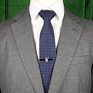 MENDEPOT Antique Silver Tone Astronaut Tie Clip Space Pilot Tie Clip With Box