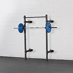 Titan Fitness T-3 Series 82-inch Wall Mounted Folding Power Rack, Space Savings Rack, Folds up to 5â€ from the Wall