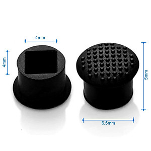 MMOBIEL 5 PCS Rubber TrackPoint Keyboard Mouse Black Cap with Soft Dome and Rim Laptop Pointer for HP Pavilion/Envy/Spectre/EliteBook/Omen/Stream/Chromebook