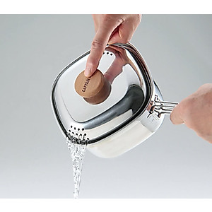 Captain Stag UH-4202 Stainless Steel Square Ramen Cooker, 0.3 gal (1.3 L), Made in Japan, Made in Japan