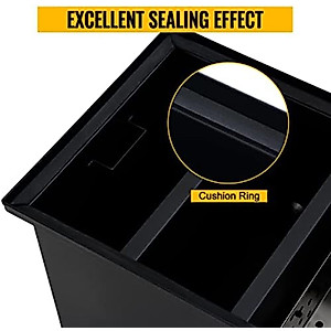 Commercial Grease Trap,Stainless Steel Grease Interceptor,Under Sink Grease Trap Waste Water Oil-Water Separator,for Restaurant Factory Home Kitchen,8 LB,Black