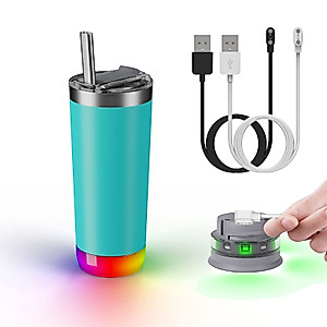 yothchose 2Pack Charger Replacement Compatible with HidrateSpark PRO Tumbler/HidrateSpark PRO/HidrateSpark PRO Steel Smart Water Bottle Chargers Charging Cable USB Cord Cradle (Black/White)