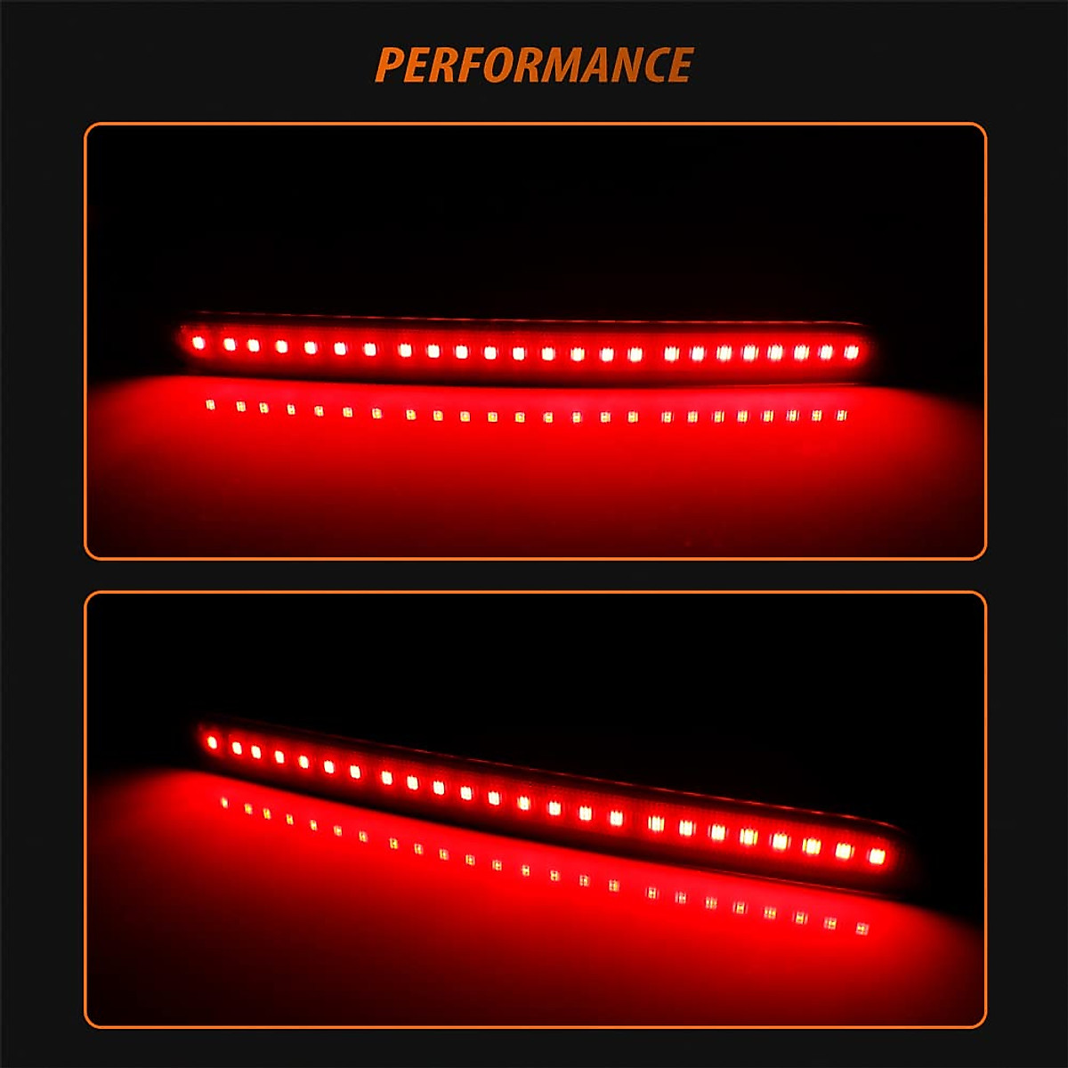 ADIIL 2PCS Smoked Lens Red LED Rear Fog Light Bumper Reflectors Brake Tail Lamps For 2020 2021 2022 Toyota GR Supra