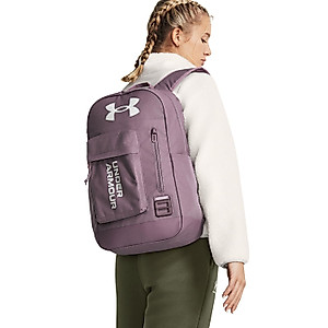 Under Armour unisex-adult Halftime Backpack, (500) Misty Purple/Misty Purple/Metallic Cristal Gold, One Size Fits All