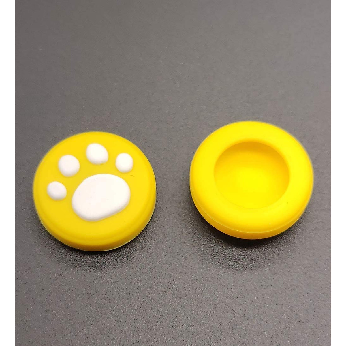 2 x Silicone Analog Controller Thumb Stick Joystick Grips Cap for Nintendo Switch NS & Switch Lite Controller Joy-Con ThumbStick Cute Cat Paw Claw (White-Pink)