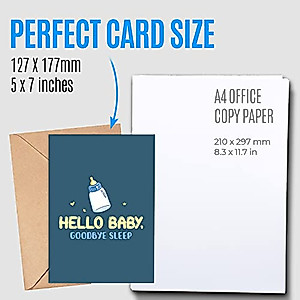 Funny new baby card with envelope | Joke card for parents to be | Congratulatory card for pregnancy reveal for mom, dad. | Baby shower congratulations present