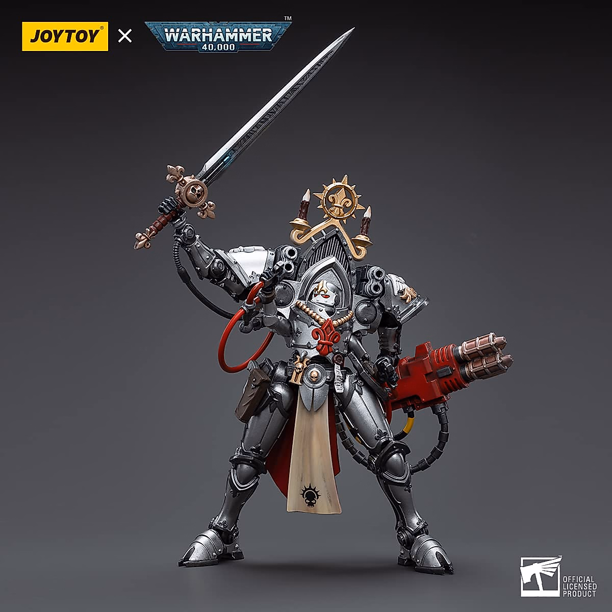 JOYTOY 1/18 Warhammer 40,000 Action Mecha Adepta Sororitas The Argent Shroud Paragon Warsuit Sister Collaen Collection Model(7.87-Inch)