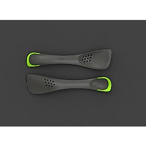Joseph Joseph Uni-Tool 5-In-1 Utensil Slotted Solid Spoon Spatula Turner Slicer Kitchen All-In One Space Saving, Gray 12 long