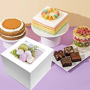 GylSun 3 sets Cake Boxes 10x10x8 inches with Boards Bakery Boxes for Cakes