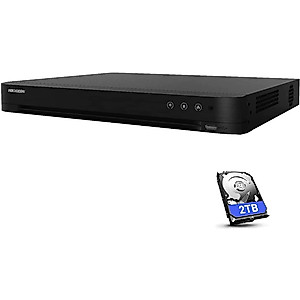 HIKVISI0N iDS-7216HQHI-M2/S 2TB Hard Drive Included, 16 Channel 2MP 1080P Turbo HD DVR, 4K HDMI Output, Compatible with Hikvison 4MP or Lower Resolution Coax TVI Cameras, Hik-Connect App