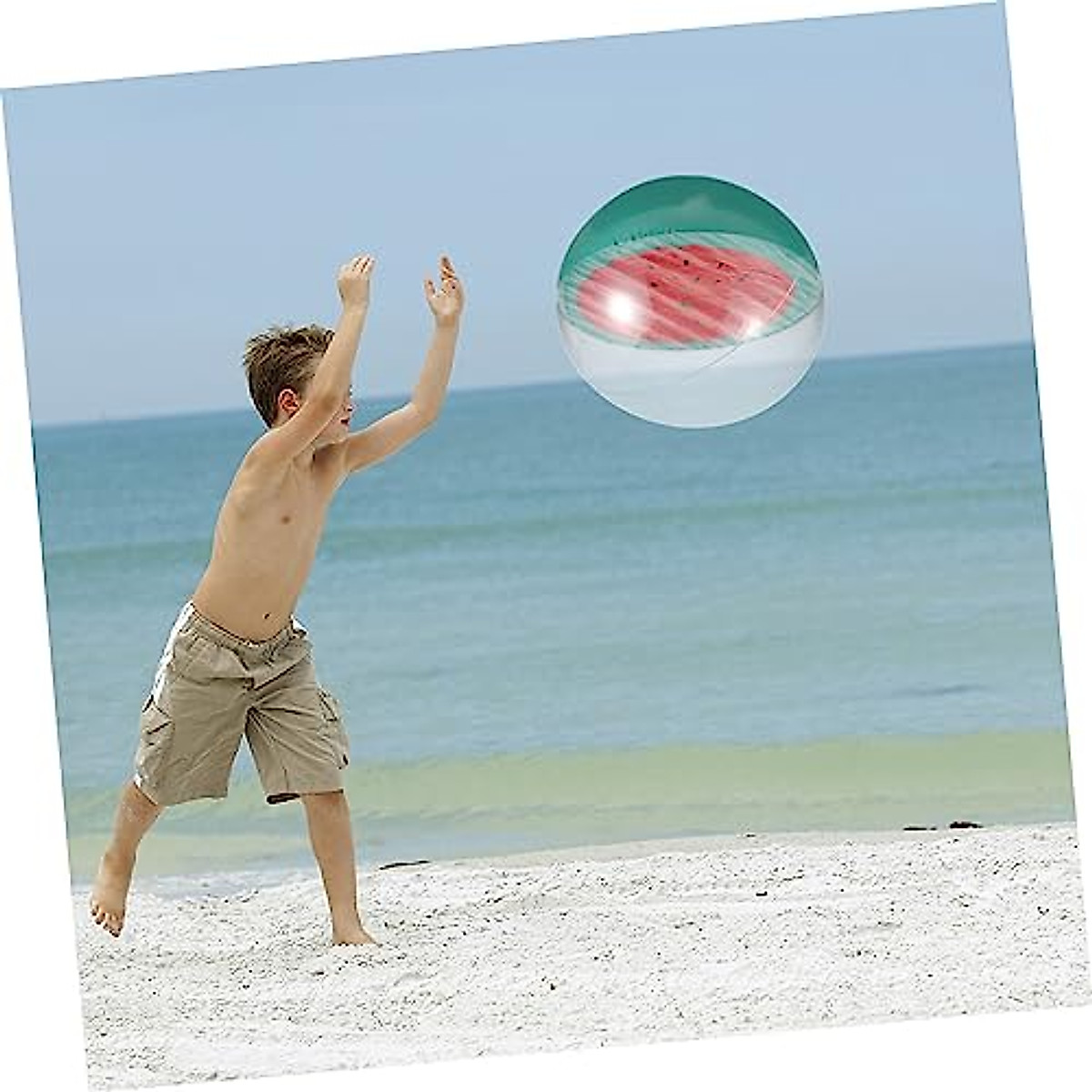 ibasenice 1Pc Watermelon Beach Ball Inflatable Toy Beach Toy Kids Swimming Pool Water Toy Fun Summer Pool Toy Kids Toys PVC Beach Ball Toy Inflatable Ball Water Play Ball Toy Outdoor Hawaii