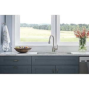 MOEN 87966SRS Kaden Single-handle Pull-down Sprayer Kitchen Faucet In Spot Resist Stainless Featuring Reflex