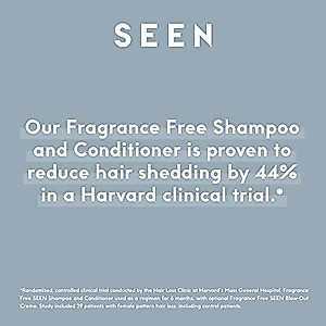 SEEN Shampoo Fragrance, Free - Non-Comedogenic & Sulfate-Free Hair Shampoo- Dermatologist-Developed - Safe for Sensitive & Acne Prone Skin
